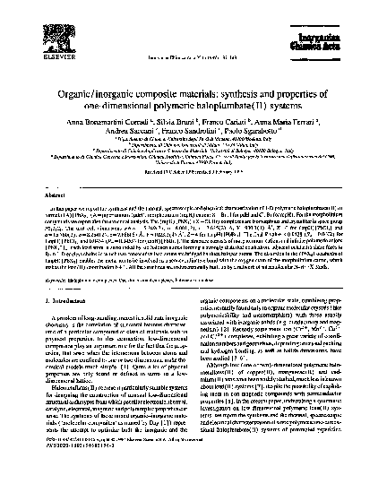 (PDF) Organic/inorganic composite materials: synthesis and properties ...