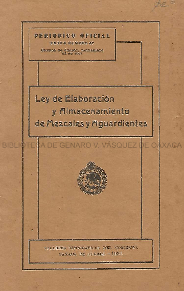 (PDF) LEY DE ELABORACIÓN Y ALMACENAMIENTO DE MEZCALES Y AGUARDIENTES ...