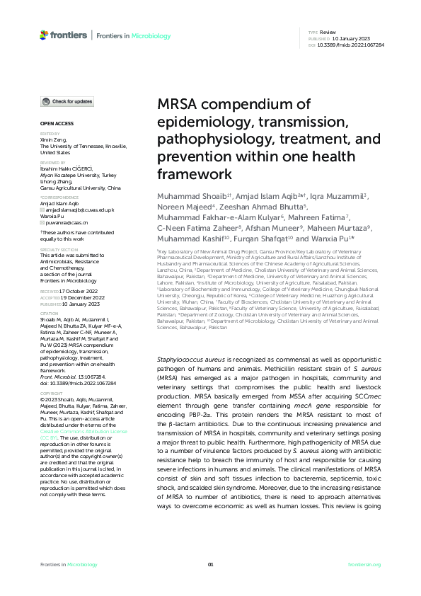 (PDF) MRSA compendium of epidemiology, transmission, pathophysiology ...