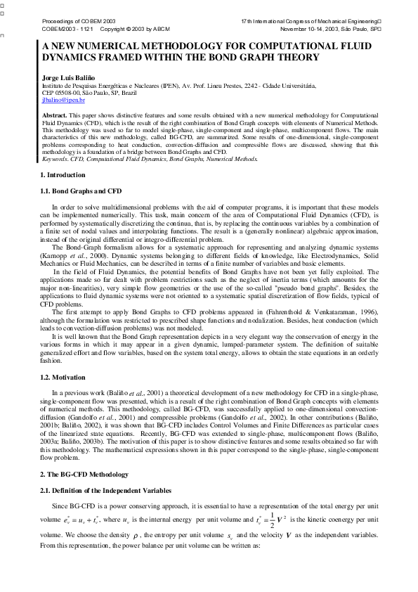 (PDF) A New Numerical Methodology for Computational Fluid Dynamics ...