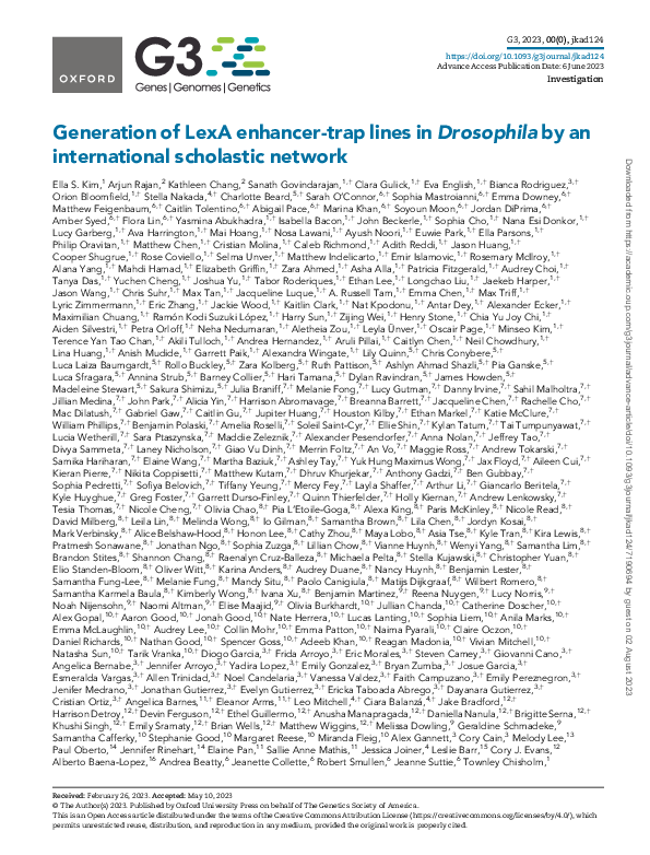 Generation of LexA enhancer-trap lines in Drosophila by an ...