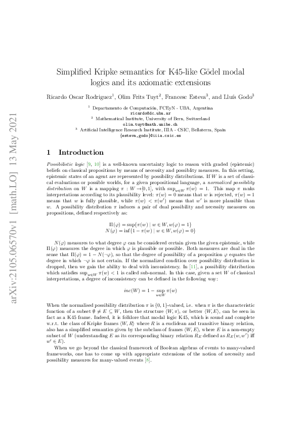 (PDF) Simplified Kripke semantics for K45-like Godel modal logics and its axiomatic extensions