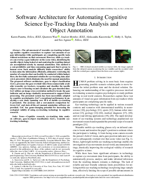 (PDF) Software Architecture for Automating Cognitive Science Eye-Tracking Data Analysis and ...