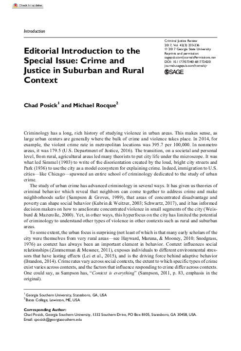 (PDF) Editorial: Introduction to the Special Issue
