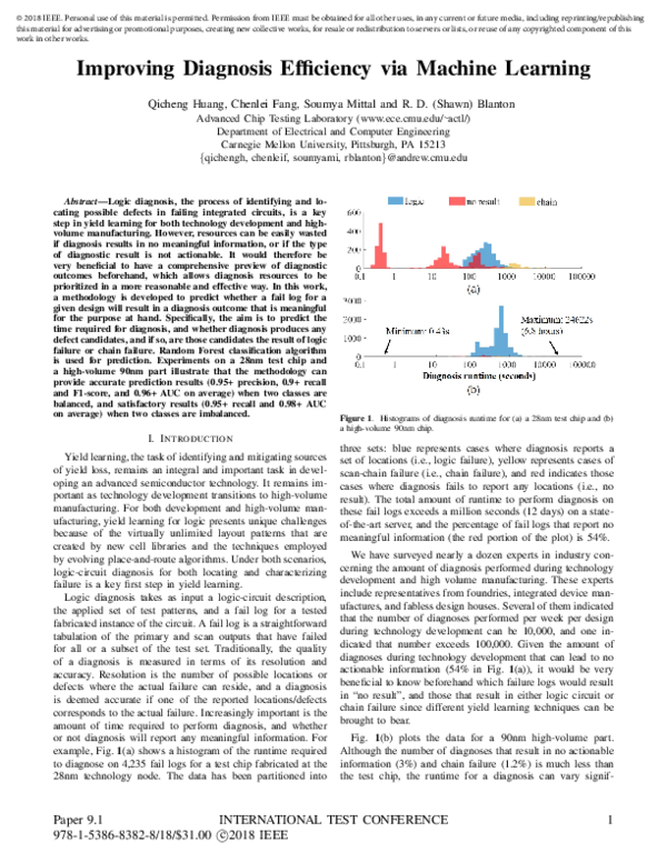 (PDF) Improving Diagnosis Efficiency via Machine Learning