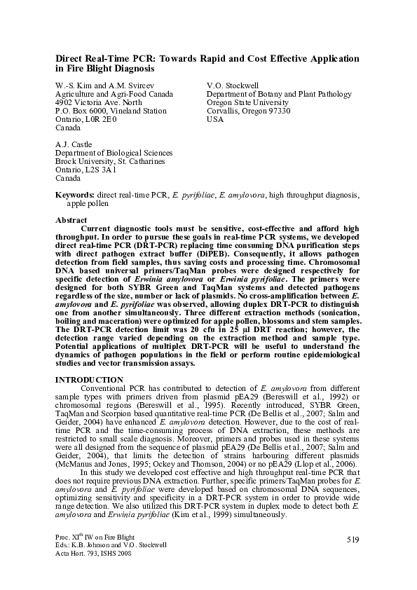 (PDF) Direct Real-Time PCR: Towards Rapid and Cost Effective ...