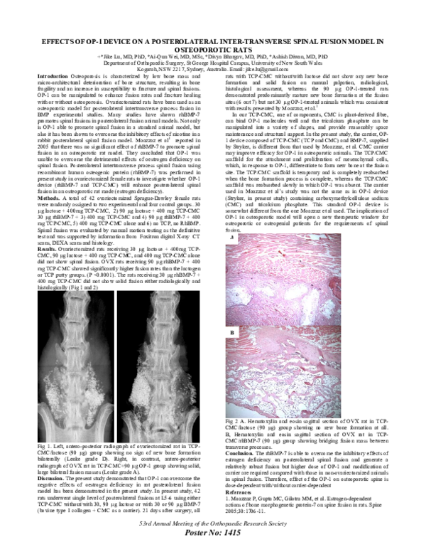 (PDF) Effects of OP-1 Device on a Posterolateral Inter-Transverse ...