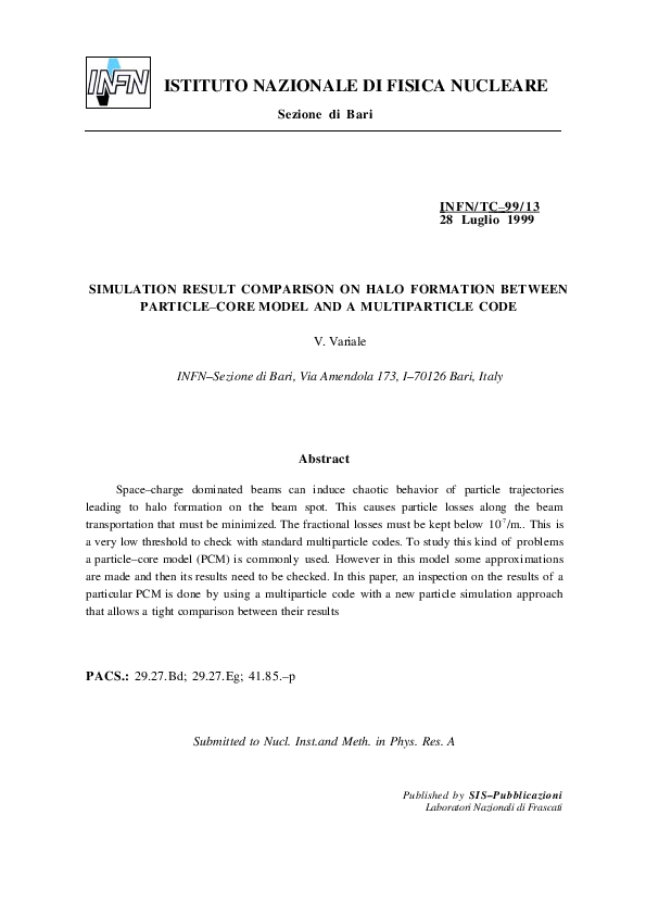 (PDF) Simulation Result Comparison on Halo Formation Between Particle ...