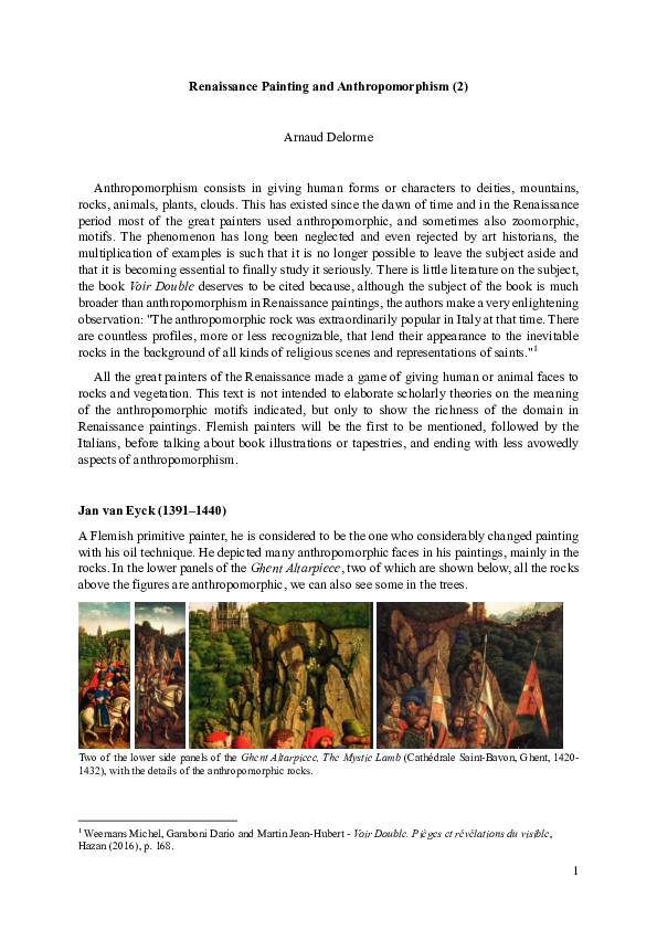 (PDF) Renaissance Painting and Anthropomorphism (2)
