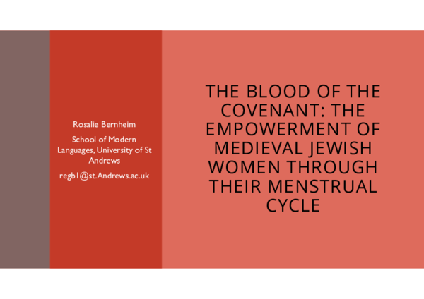 (PDF) THE BLOOD OF THE COVENANT: THE EMPOWERMENT OF MEDIEVAL JEWISH ...
