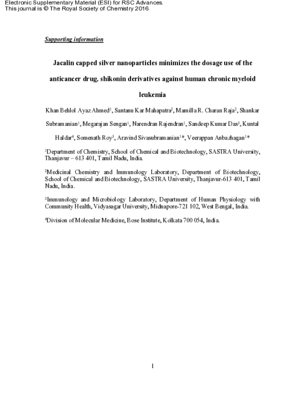 (PDF) Jacalin-capped silver nanoparticles minimize the dosage use of ...