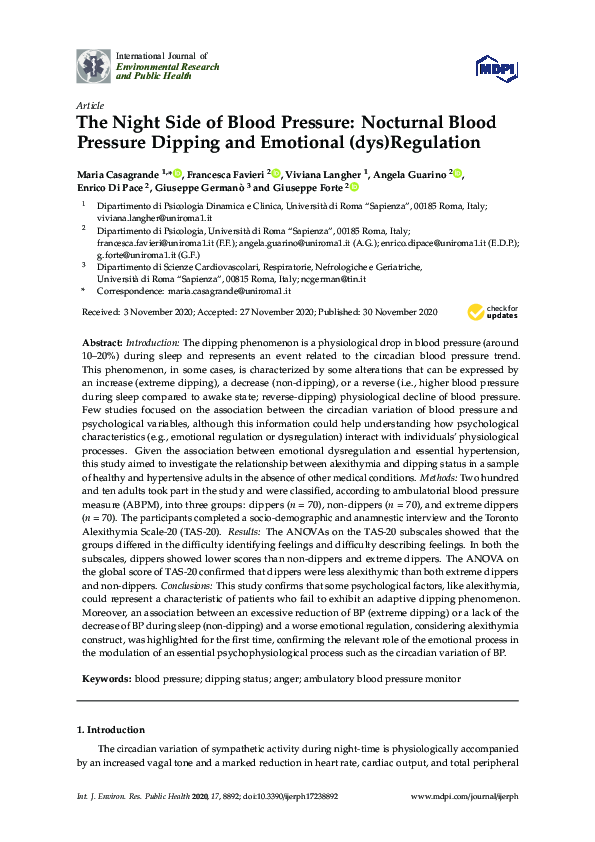 (PDF) The Night Side of Blood Pressure: Nocturnal Blood Pressure ...