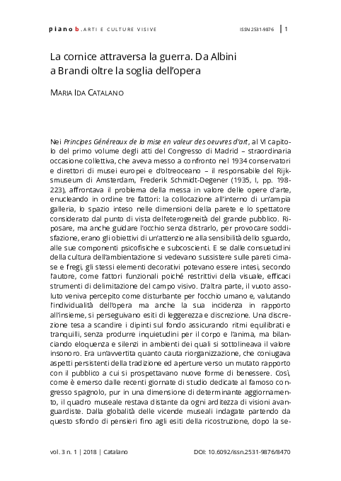 (PDF) La cornice attraversa la guerra. Da Albini a Brandi oltre la ...