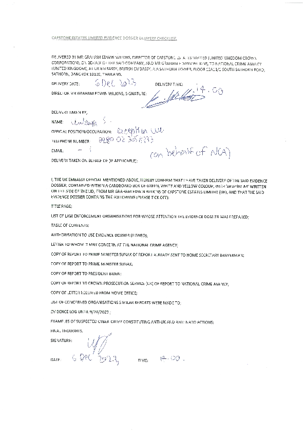 (PDF) CEL Evidence Dossier receipts with newspaper signatures