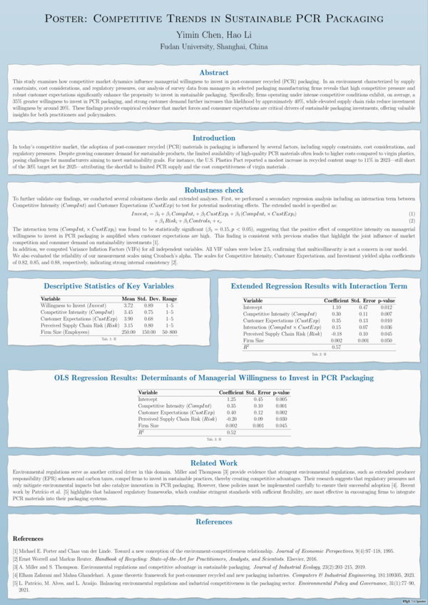 (PDF) Poster: Competitive Trends in Sustainable PCR Packaging