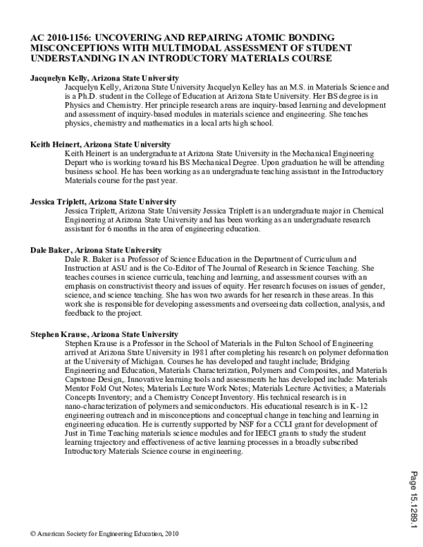 (PDF) Uncovering And Repairing Atomic Bonding Misconceptions With ...