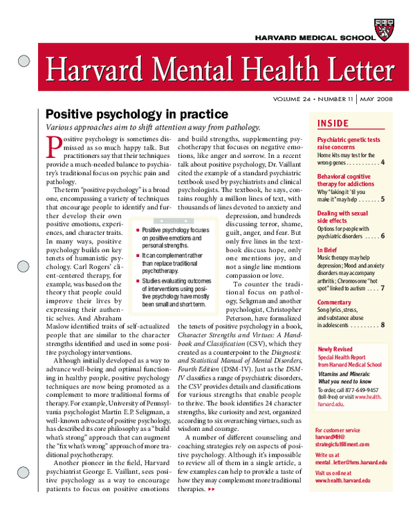 (PDF) Harvard Mental Health Letter 2018