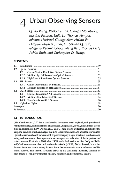 (PDF) Urban Observing Sensors