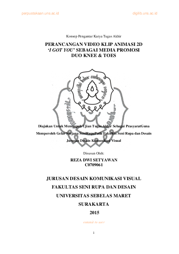 (PDF) Perancangan Video Klip Animasi 2D ‘I Got You’ Sebagai Media ...