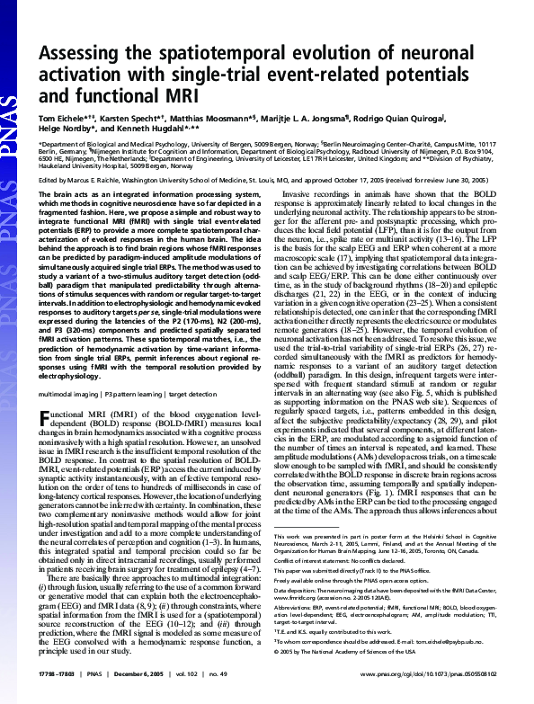 (PDF) Assessing the spatiotemporal evolution of neuronal activation ...