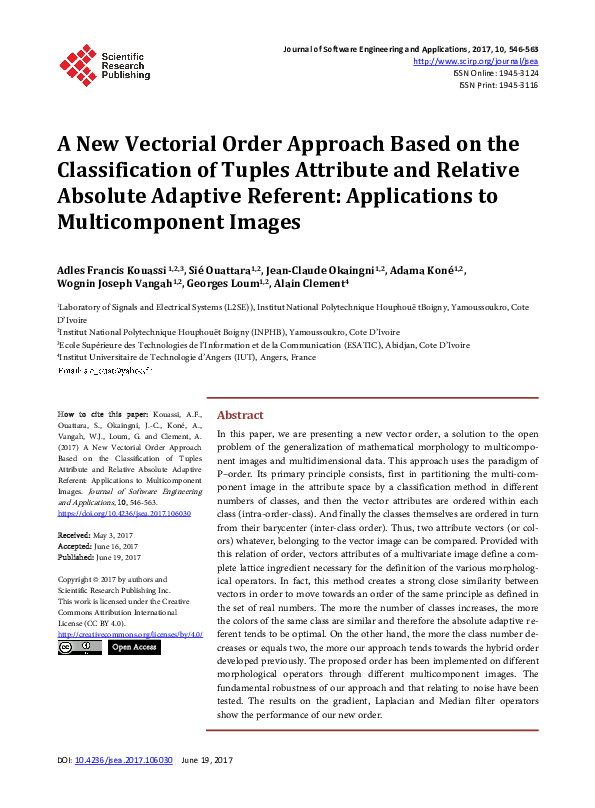 (PDF) A New Vectorial Order Approach Based on the Classification of ...