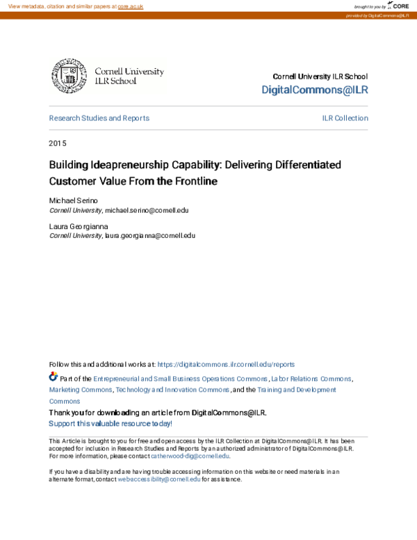 (PDF) Building Ideapreneurship Capability: Delivering Differentiated ...