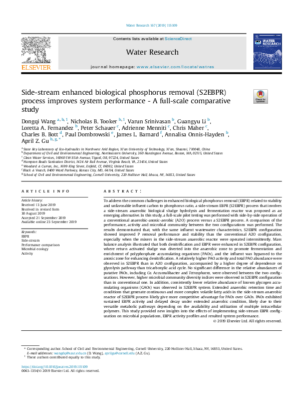 (PDF) Side-Stream Enhanced Biological Phosphorus Removal (S2EBPR ...