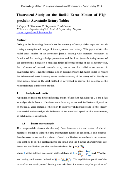 (PDF) Theoretical study on the radial error motion of high-precision ...