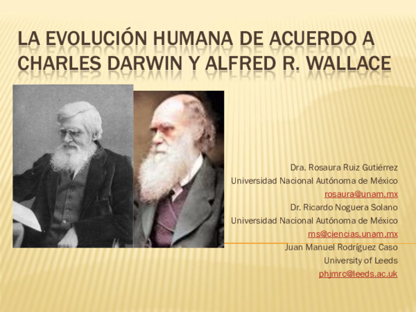 (PDF) Human Evolution According to Charles Darwin and Alfred Russel Wallace