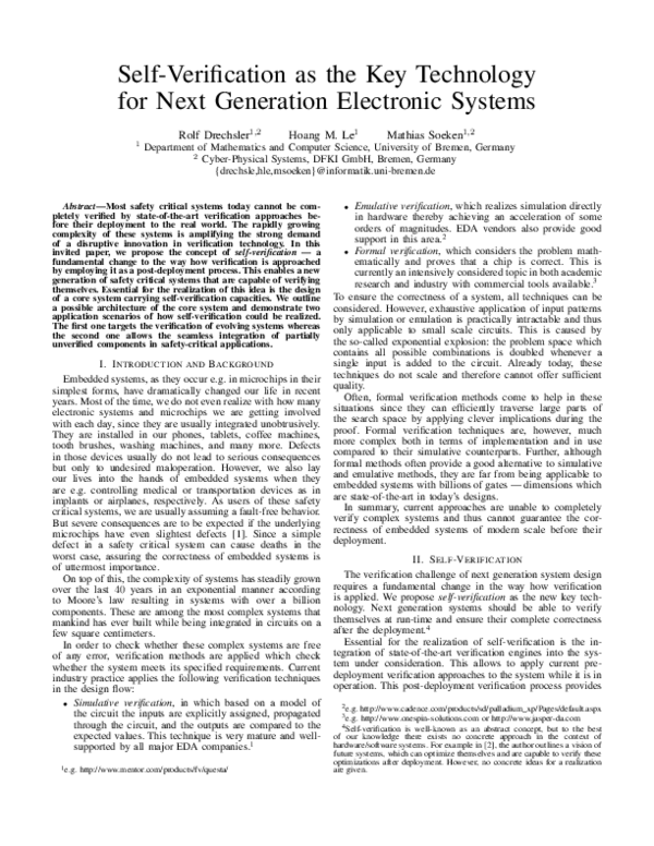 (PDF) Self-Verification as the Key Technology for Next Generation ...