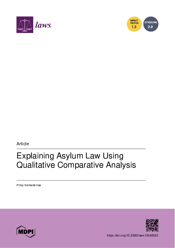 (PDF) Explaining Asylum Law Using Qualitative Comparative Analysis
