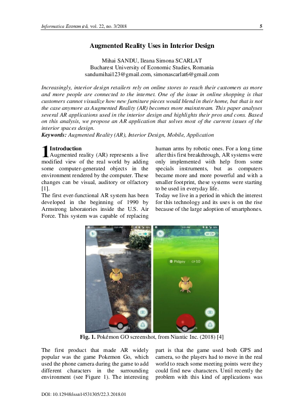(PDF) Augmented Reality Uses in Interior Design