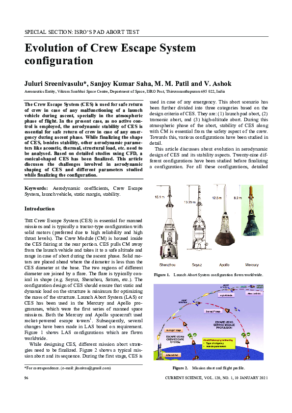 Evolution of Crew Escape System Configuration