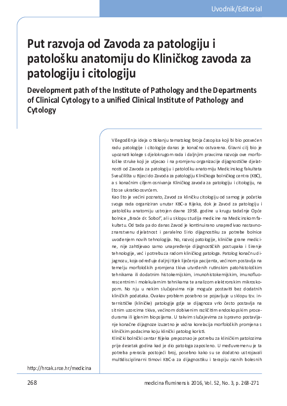 (PDF) Development path of the Institute of Pathology and the ...