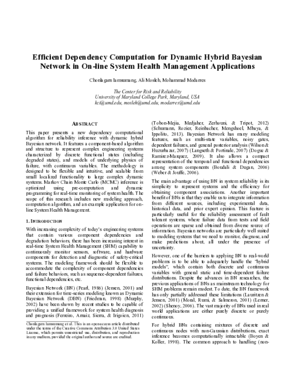 (PDF) Efficient Dependency Computation for Dynamic Hybrid Bayesian Network in On-line System ...