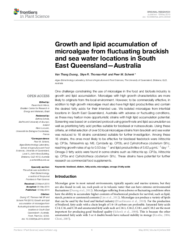 (PDF) Growth and lipid accumulation of microalgae from fluctuating ...