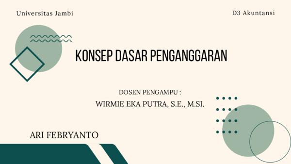 (PDF) PPT KONSEP DASAR PENGANGGARAN