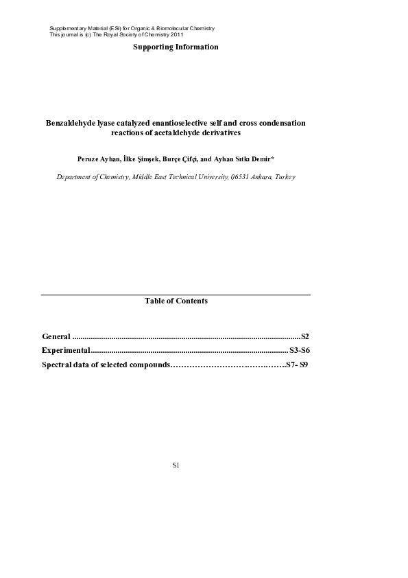(PDF) Benzaldehyde lyase catalyzed enantioselective self and cross ...