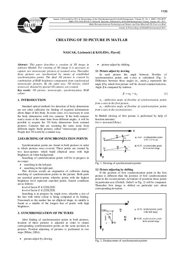 (PDF) Creating of 3D Picture in Matlab