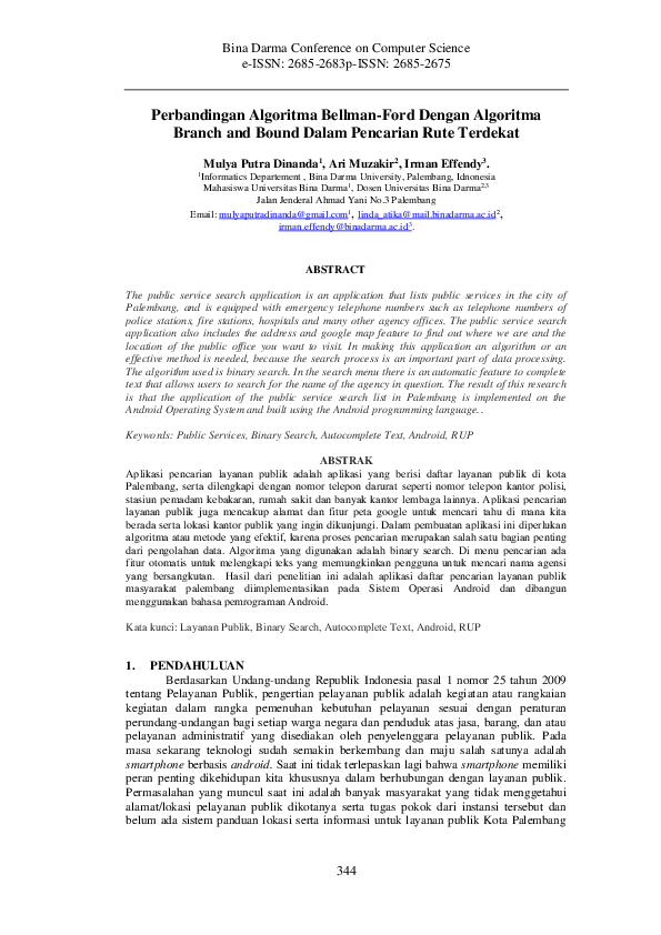 (PDF) Perbandingan ALgoritma Bellman-ford dengan Algoritma Branch and ...