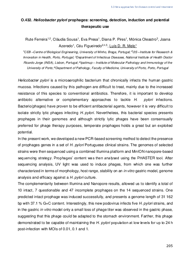 Helicobacter pylori prophages: screening, detection, induction and ...