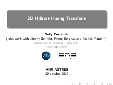 (PDF) 2D Hilbert-Huang Transform