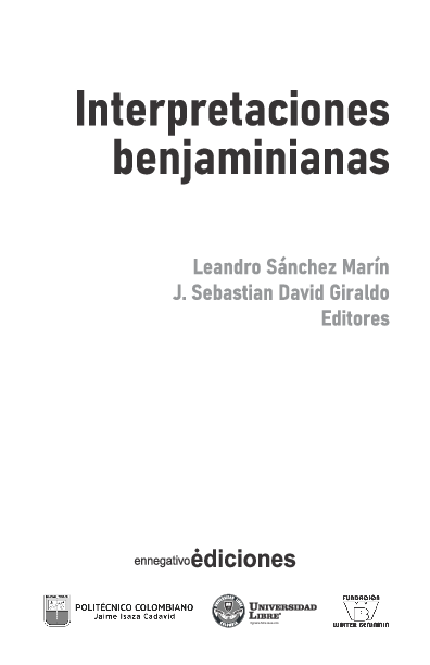 (PDF) Benjamin y el Antropoceno