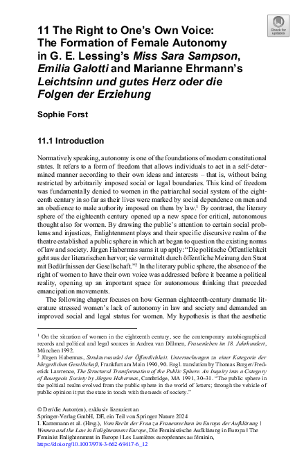 (PDF) The Right to One's Own Voice: The Formation of Female Autonomy in ...