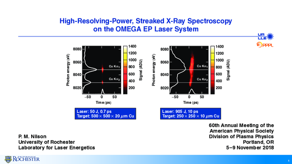 (PDF) High-Resolving-Power, Streaked X-Ray Spectroscopy on the OMEGA EP ...