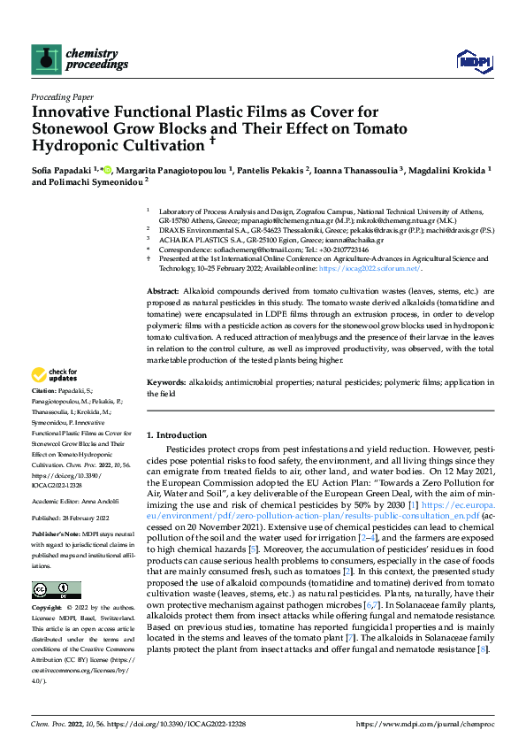(PDF) Innovative Functional Plastic Films as Cover for Stonewool Grow ...