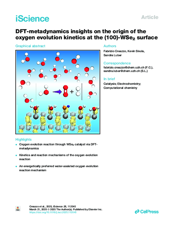 (PDF) DFT-metadynamics insights on the origin of the oxygen evolution ...