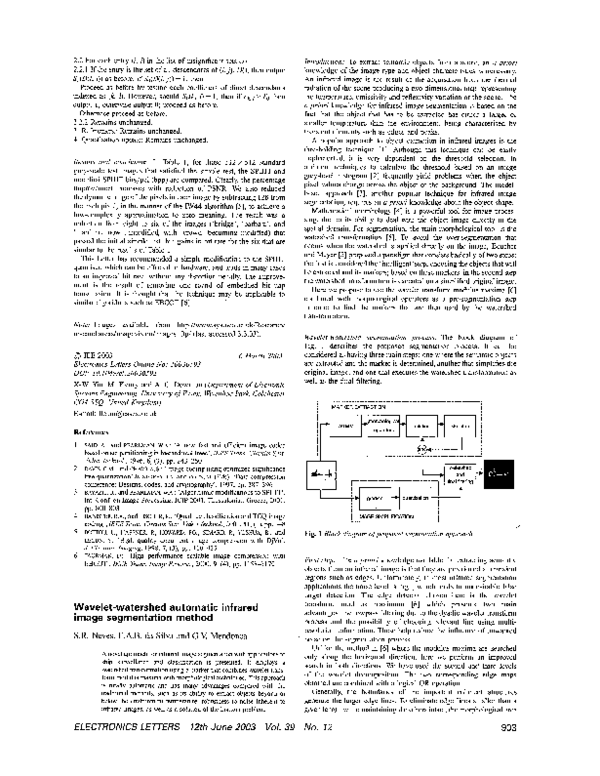 (PDF) Wavelet-watershed automatic infrared image segmentation method