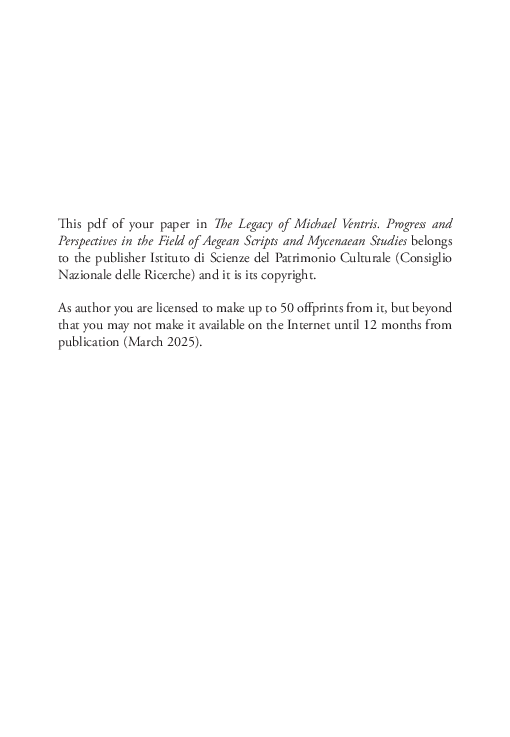 (PDF) Understanding Linear B inscriptions: the need for a ...