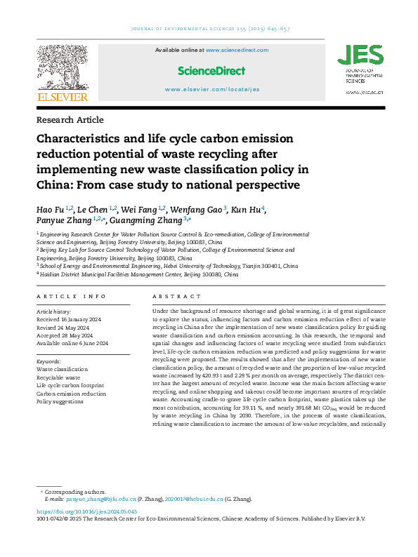 (PDF) Characteristics and life cycle carbon emission reduction ...